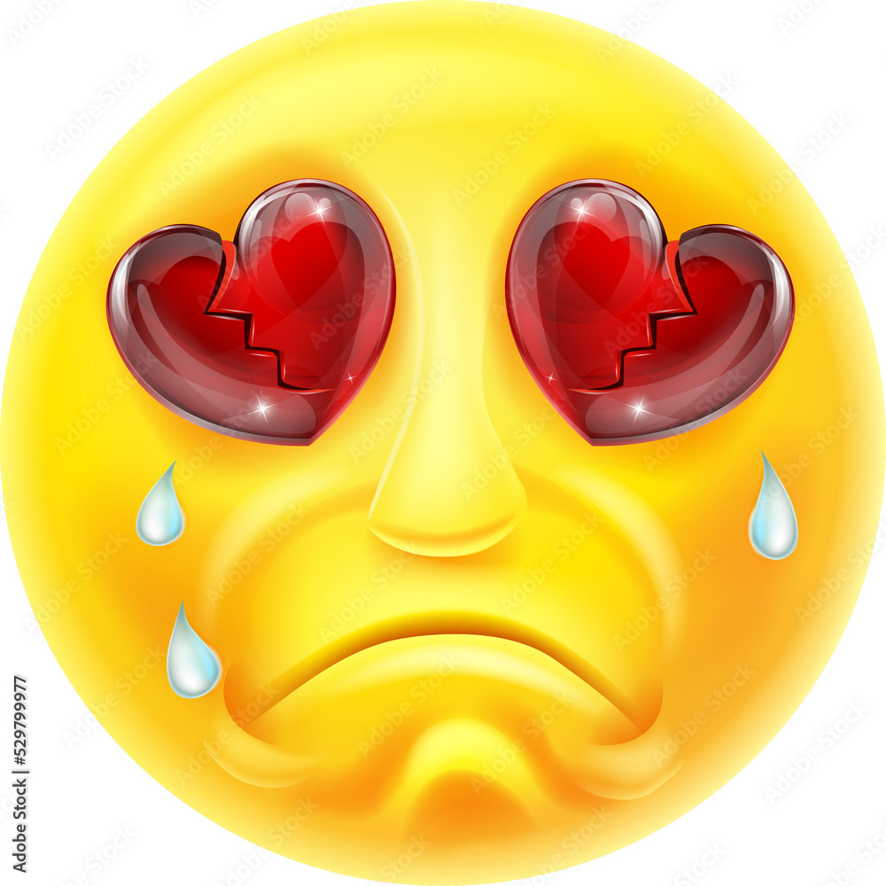 Heartbroken Crying Emoji Emoticon Stock Illustration | Adobe Stock Heartbroken Crying Emoji Emoticon Stock Illustration | Adobe Stock