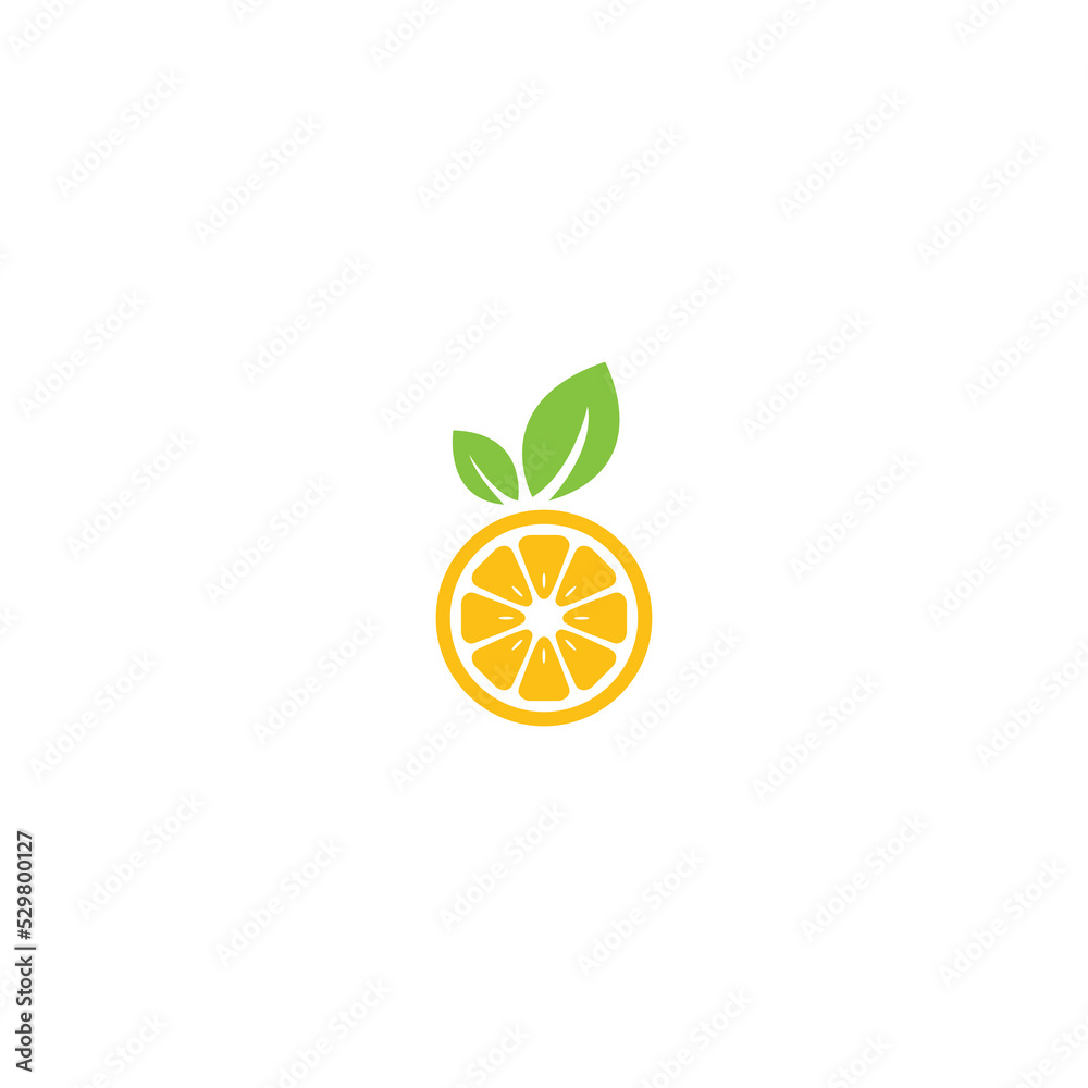 Vector orange logo in a modern flat style. Vector Design. Stock Vector ...