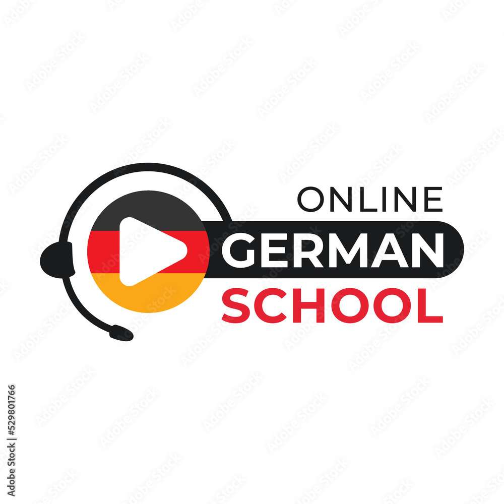 Vector logo of the German language school Stock Vector | Adobe Stock