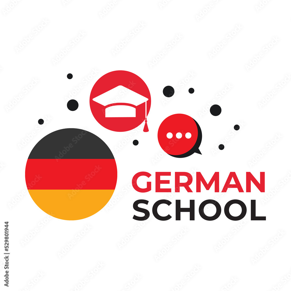 Vector logo of the German language school Stock Vector | Adobe Stock