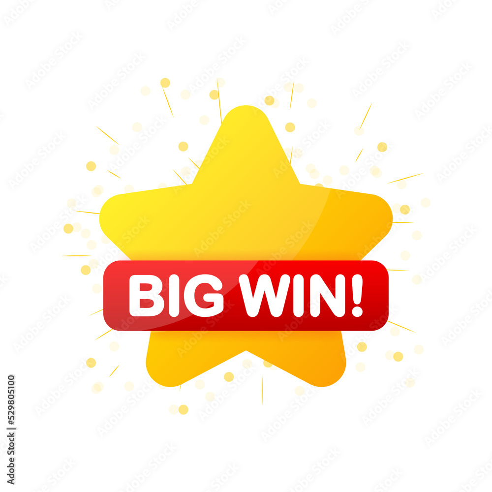 Big win social media post template. Poster, media banner. Vector design ...