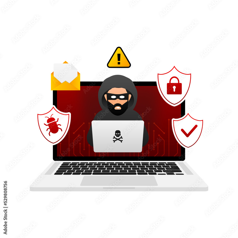 cyber security vector logo with shield and check mark Stock ...