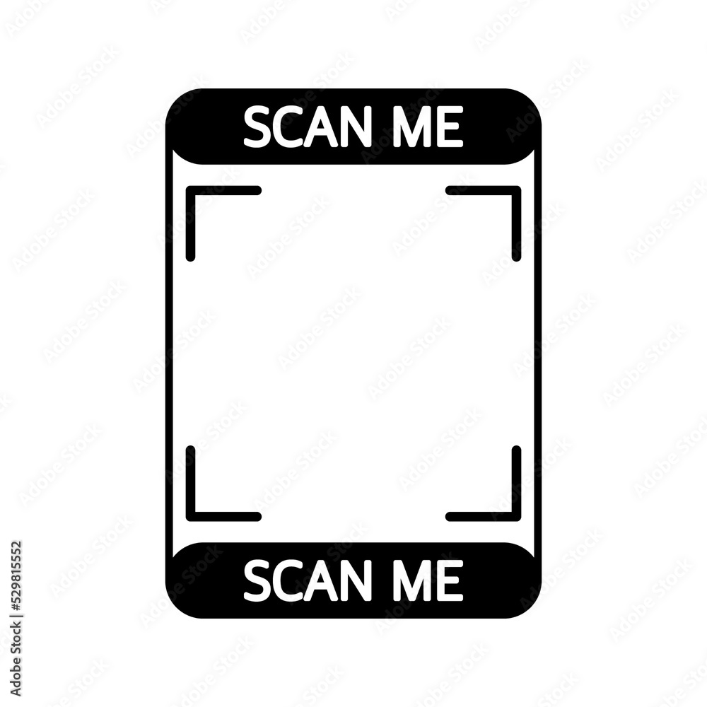 Scan Code Smartphone On White Background Isolated White Background