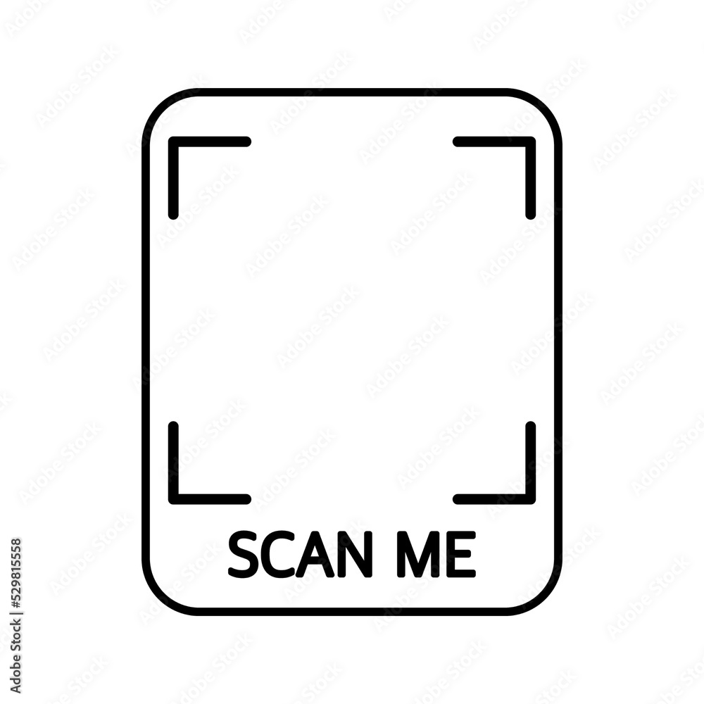 Scan code smartphone on white background. Isolated white background ...