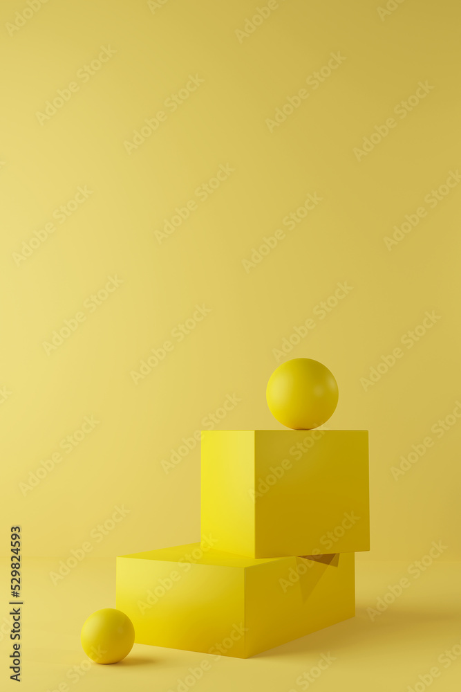 Geometric shapes for product demonstrations. 3d render Stock ...