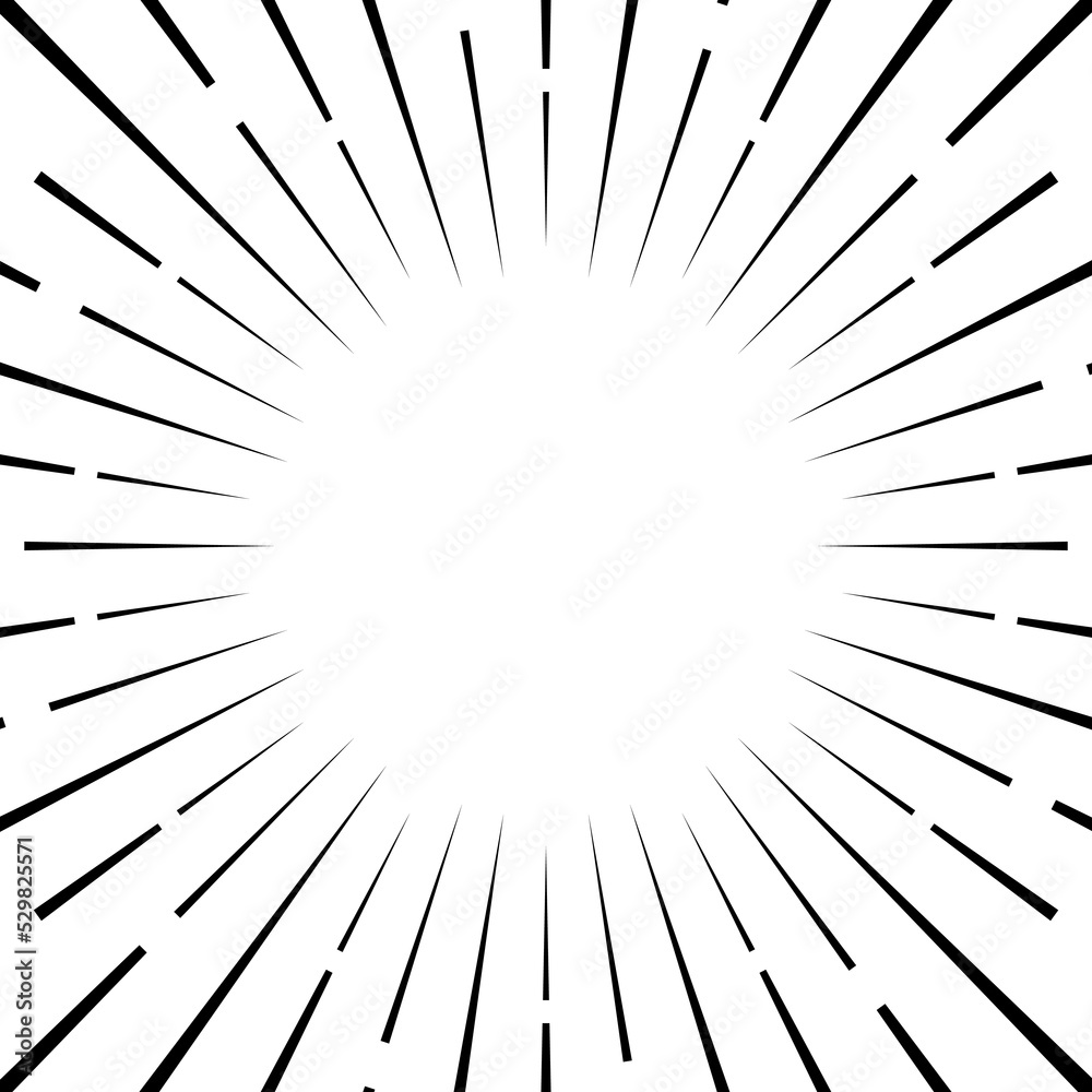 Sun rays vintage design. Radial lines background. Abstract sun light ...