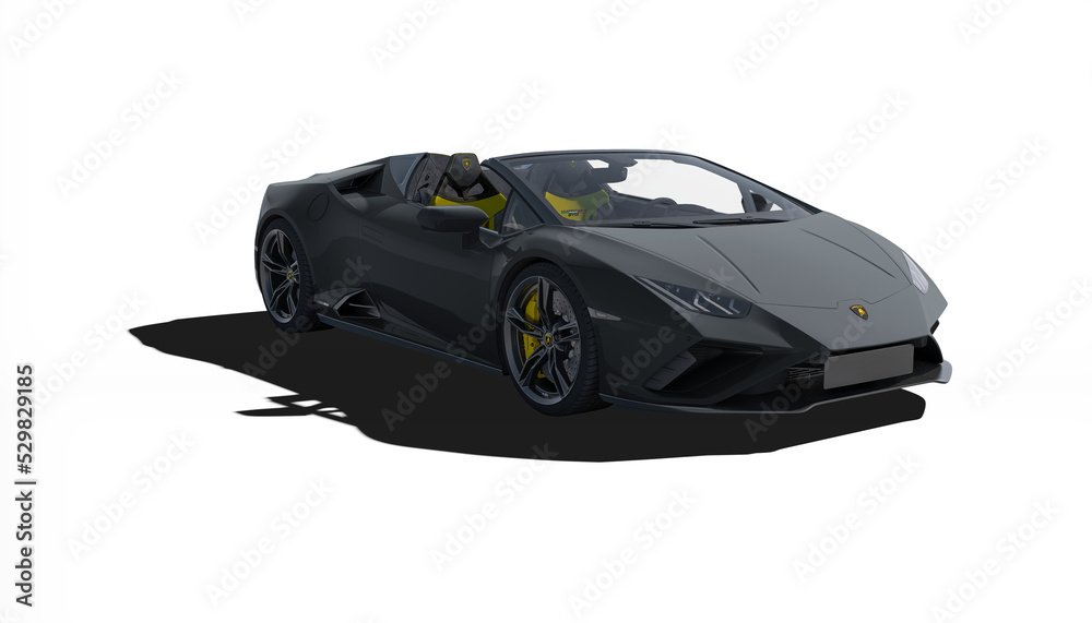 lamborghini huracan convertible car transparent background 9 Stock ...