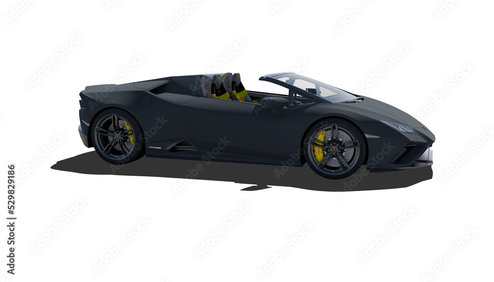 lamborghini huracan convertible car transparent background 2 Stock ...