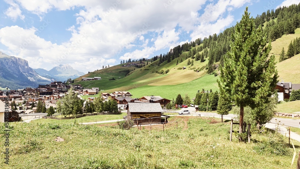 Fotografia do Stock: Val Badia, Italy-July 18, 2022: The italian ...