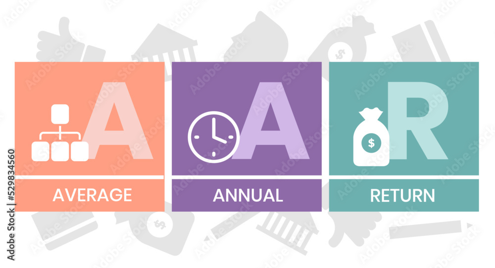 Vecteur Stock AAR - Average Annual Return acronym. business concept ...