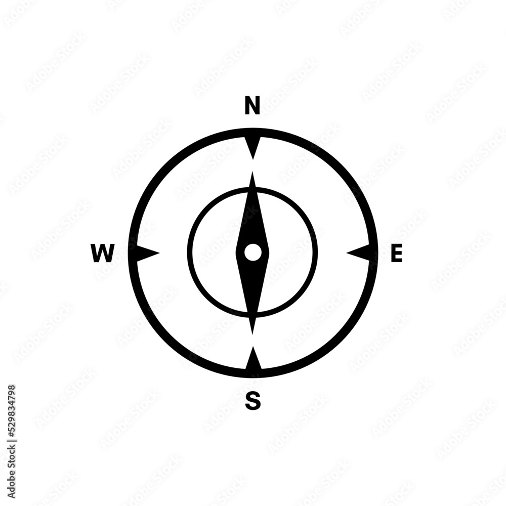 Navigation compass VECTOR icon Stock Vector | Adobe Stock