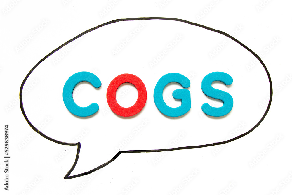 Alphabet letter with word COGS (Abbreviation of Cost of goods sold) in ...