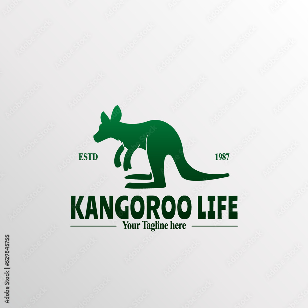 kangaroo logo. kangaroo. kangaroo silhouette logo. Logo for business or ...