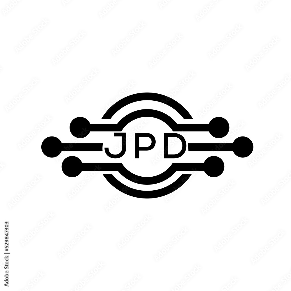 JPD letter logo. JPD best white background vector image. JPD Monogram ...