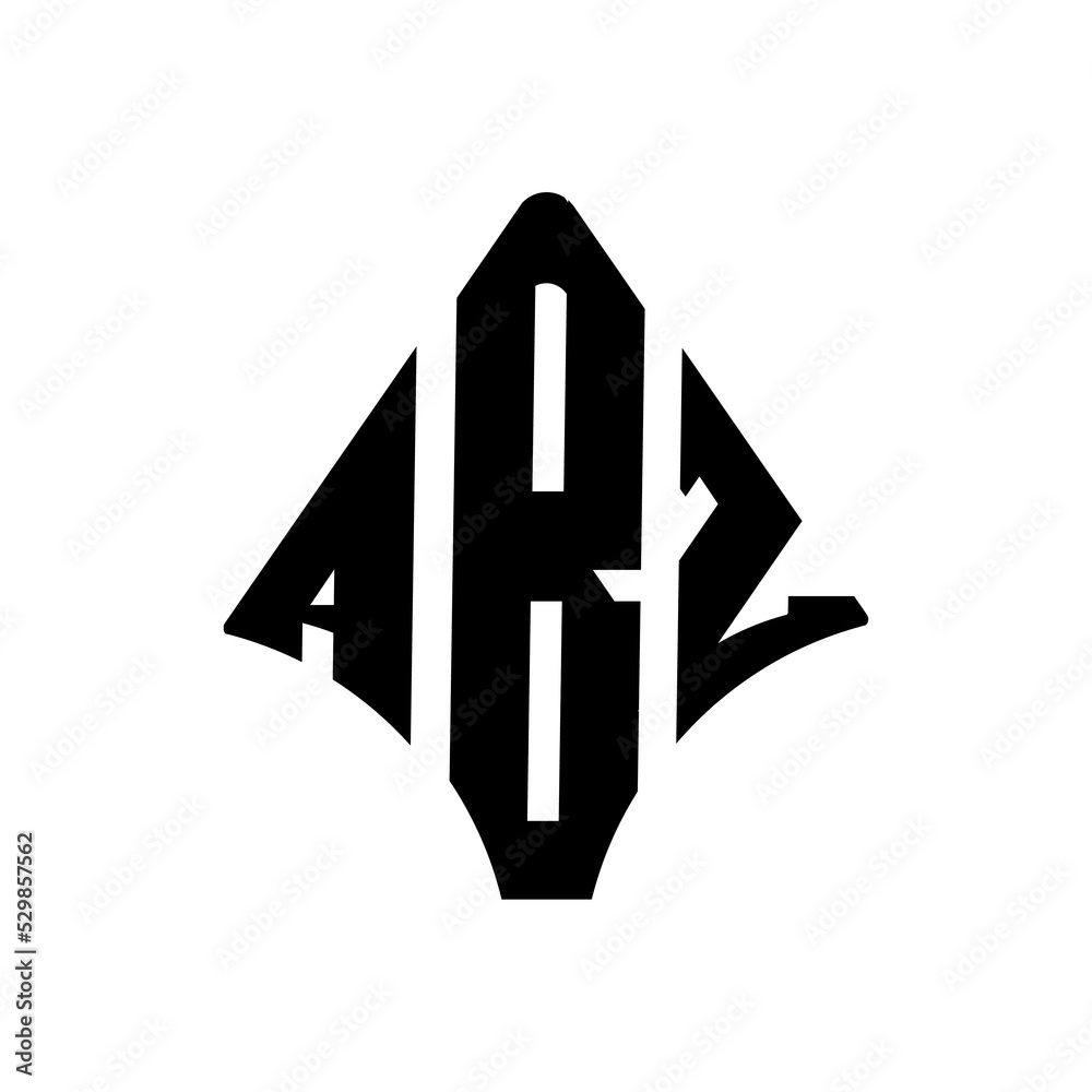 ABZ letter logo design. ABZ modern letter logo with black background ...