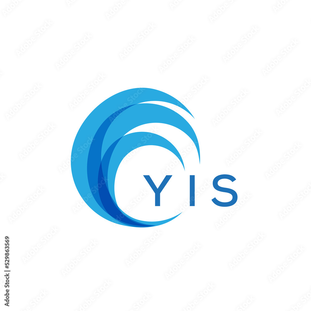 YIS letter logo. YIS blue image on white background. YIS Monogram logo ...