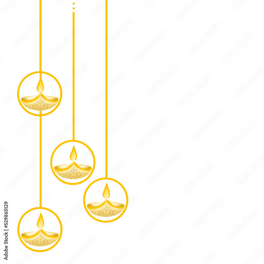 Diwali diya hanging Stock Illustration | Adobe Stock