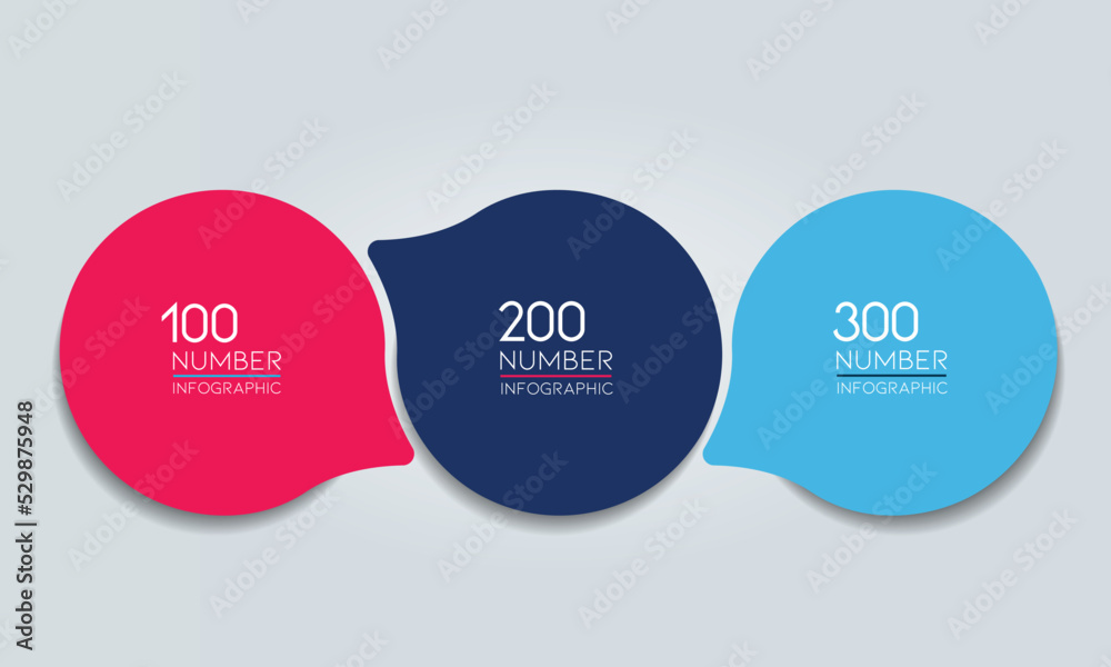 3 elements scheme, diagram. Three connected circles. Infographic ...