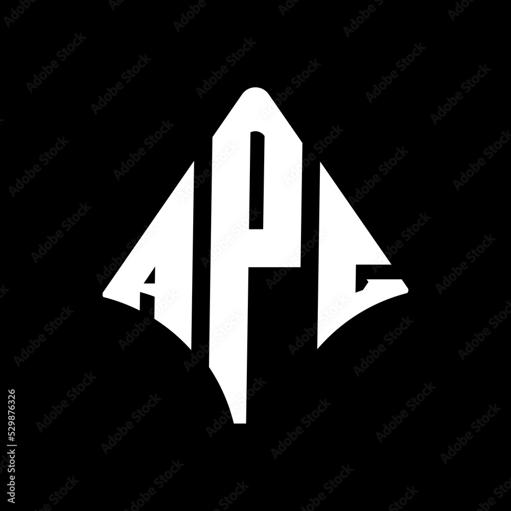 APG letter logo design. APG modern letter logo with black background ...