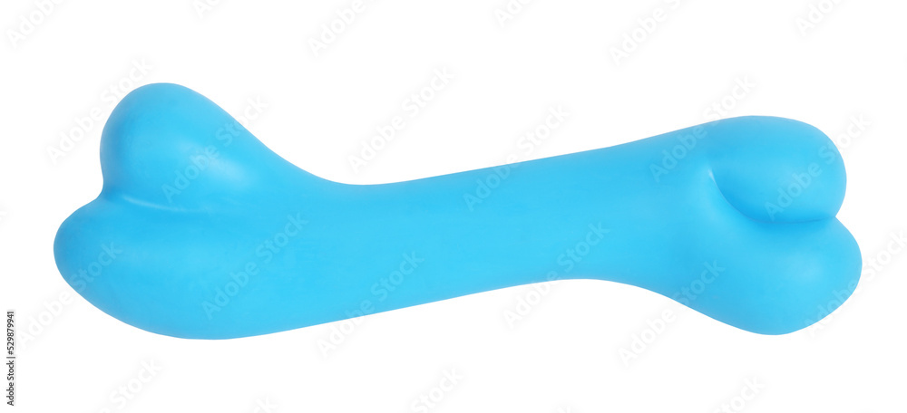 Dog bone blue pet toy perfect isolated on white background. Items for ...