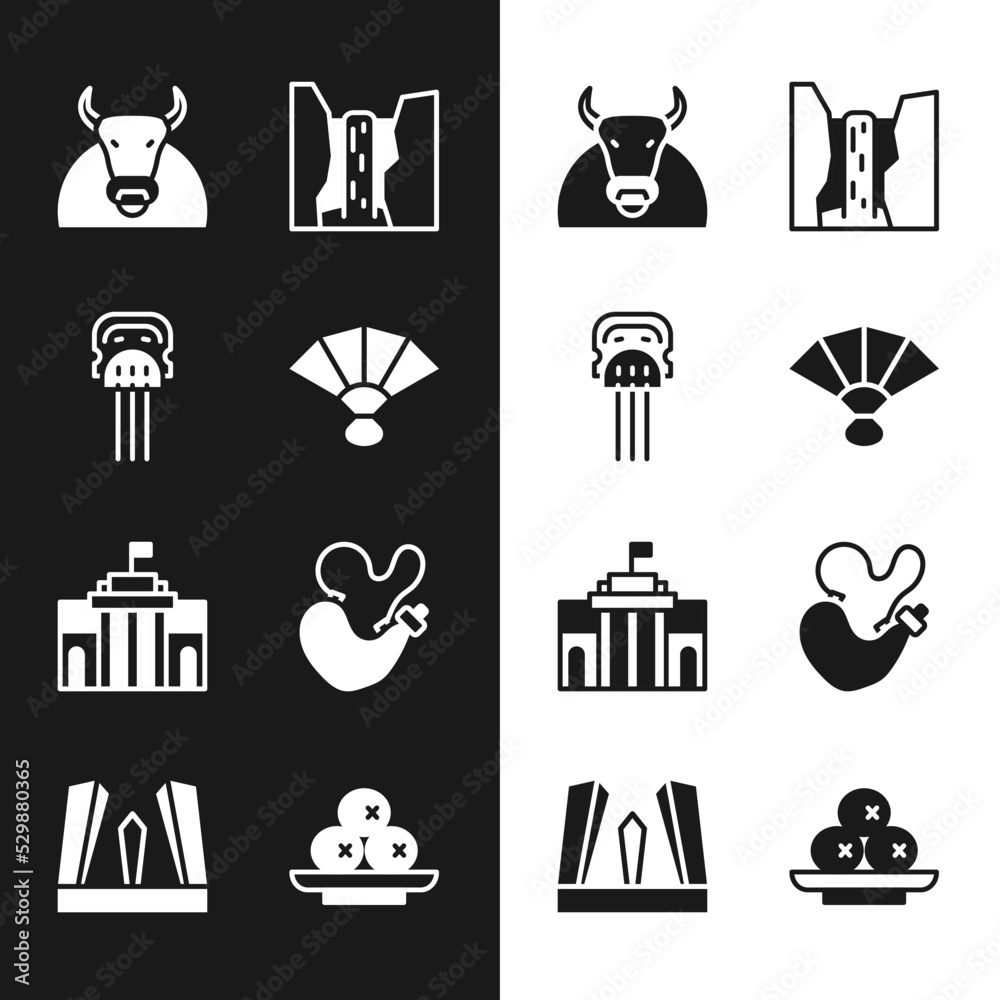 Set Fan flamenco, Peineta, Bull, Algar waterfall, Prado museum, Spanish ...