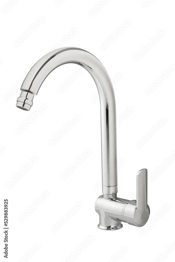 Mixer cold hot water. Modern faucet bathroom. Kitchen tap. Isolated ...