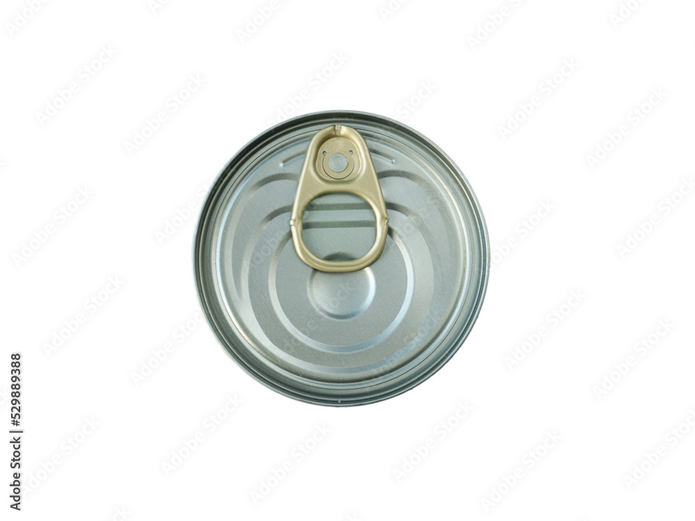 Metallic can with a key opener top view isolated transparent png Stock ...