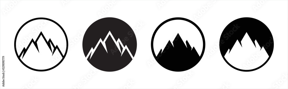 Mountain Icon. mount symbol signs, vector illustration Stock Vector ...