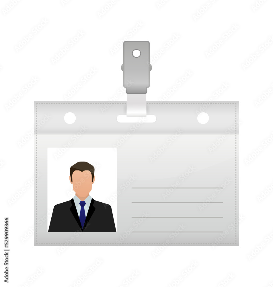 Name tag vector illustration on white background. Blank template ...