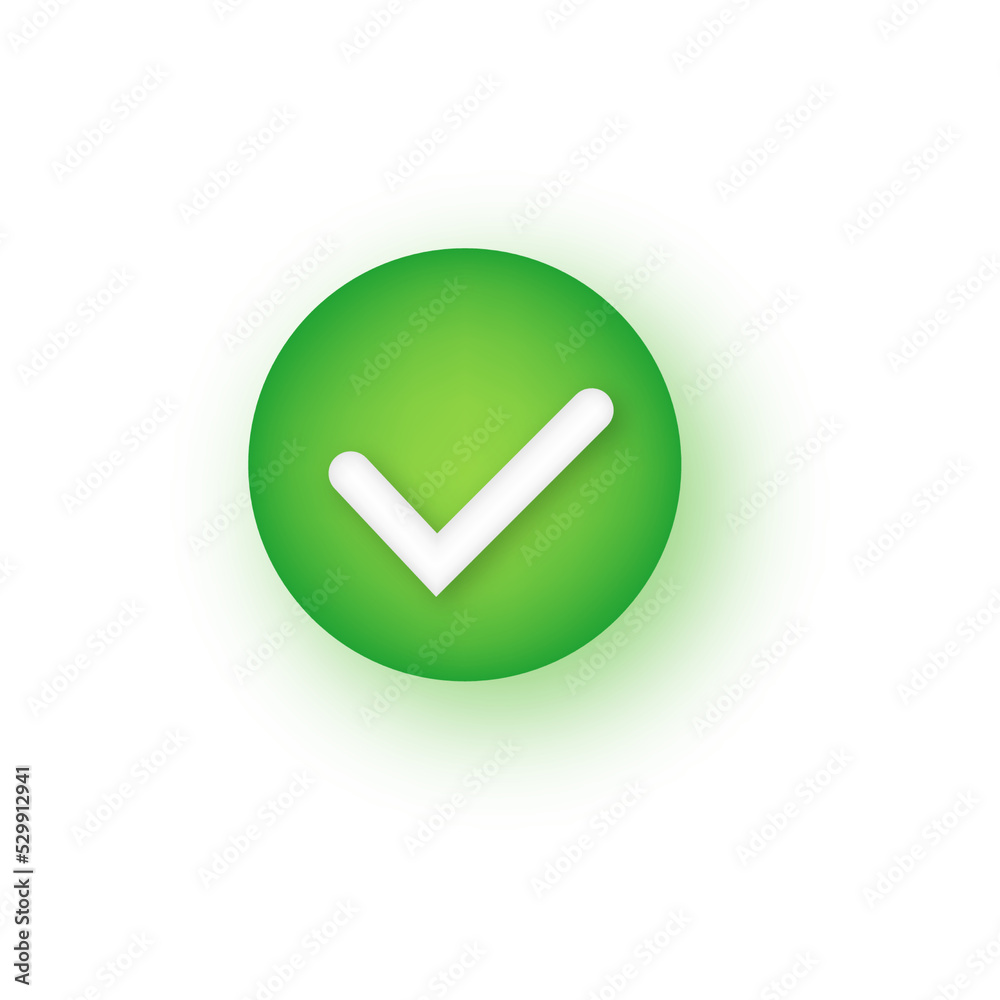 Check marks yes and no, check mark icon symbol. Vector stock ...
