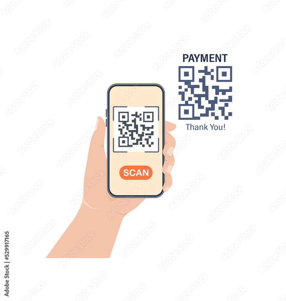 Scan qr code people, great design for any purposes. 3d vector ...