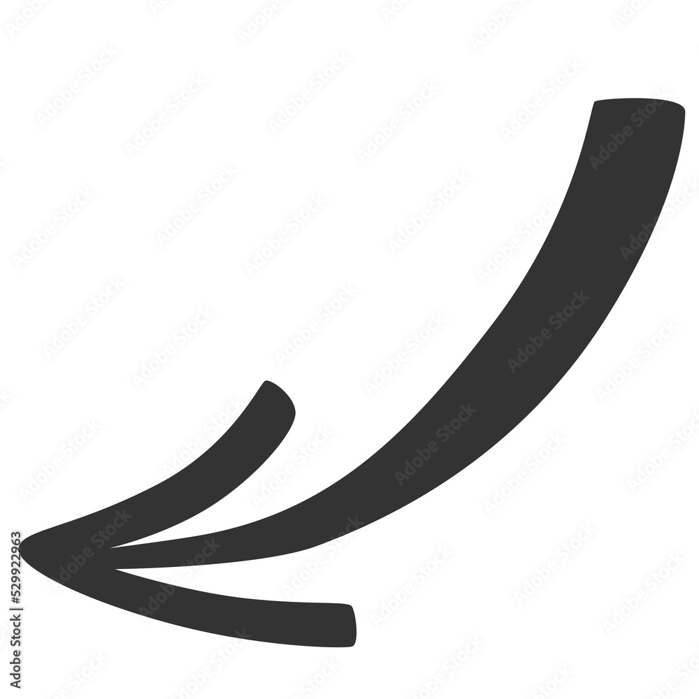 Flat quirky arrows set. Up and down direction pointer. Hand drawn ...