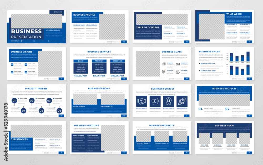 presentation layout template use for business project slide and ...
