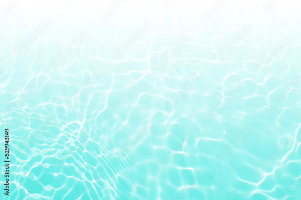Defocus blurred transparent green colored clear calm water surface ...