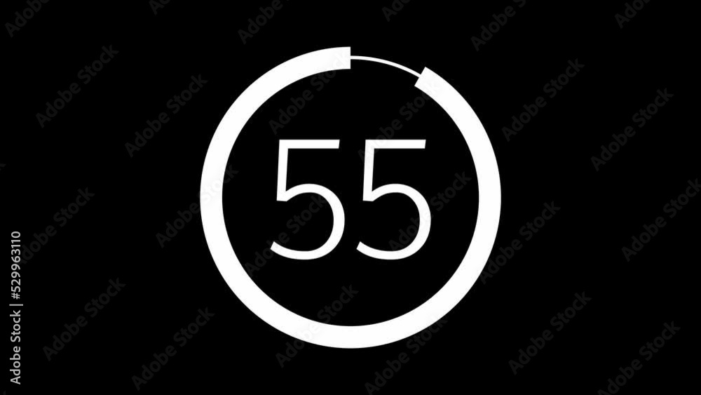 Simple 60 Seconds 1 Minute Countdown Timer With Animated Indicator