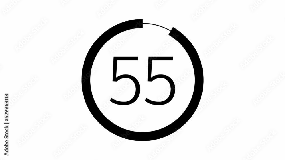 Simple 60 Seconds 1 Minute Countdown Timer With Animated Indicator