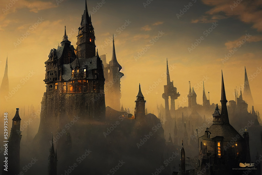 Futuristic Castle Concept Art