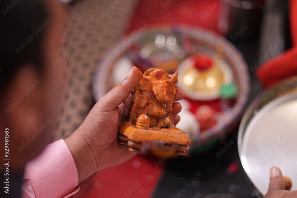 Indian wedding Vidhi pooja Stock Photo | Adobe Stock