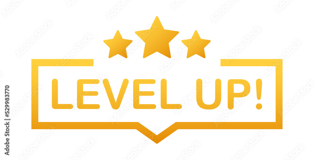 Game icon bonus. level up icon, new level logo. Vector stock ...