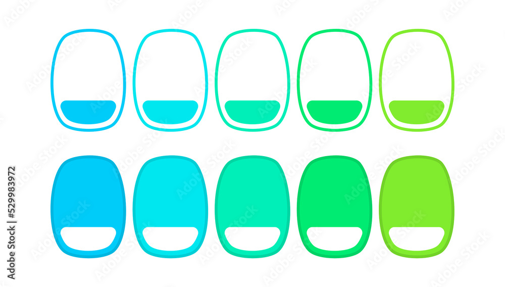 Nutrition facts vector package labels with calories and ingredient ...