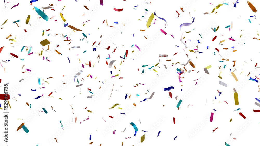 Colorful confetti - Transparent PNG Background Stock Illustration ...