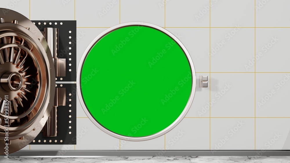Bank vault opening. Chromakey background. Safe. Stock Illustration ...