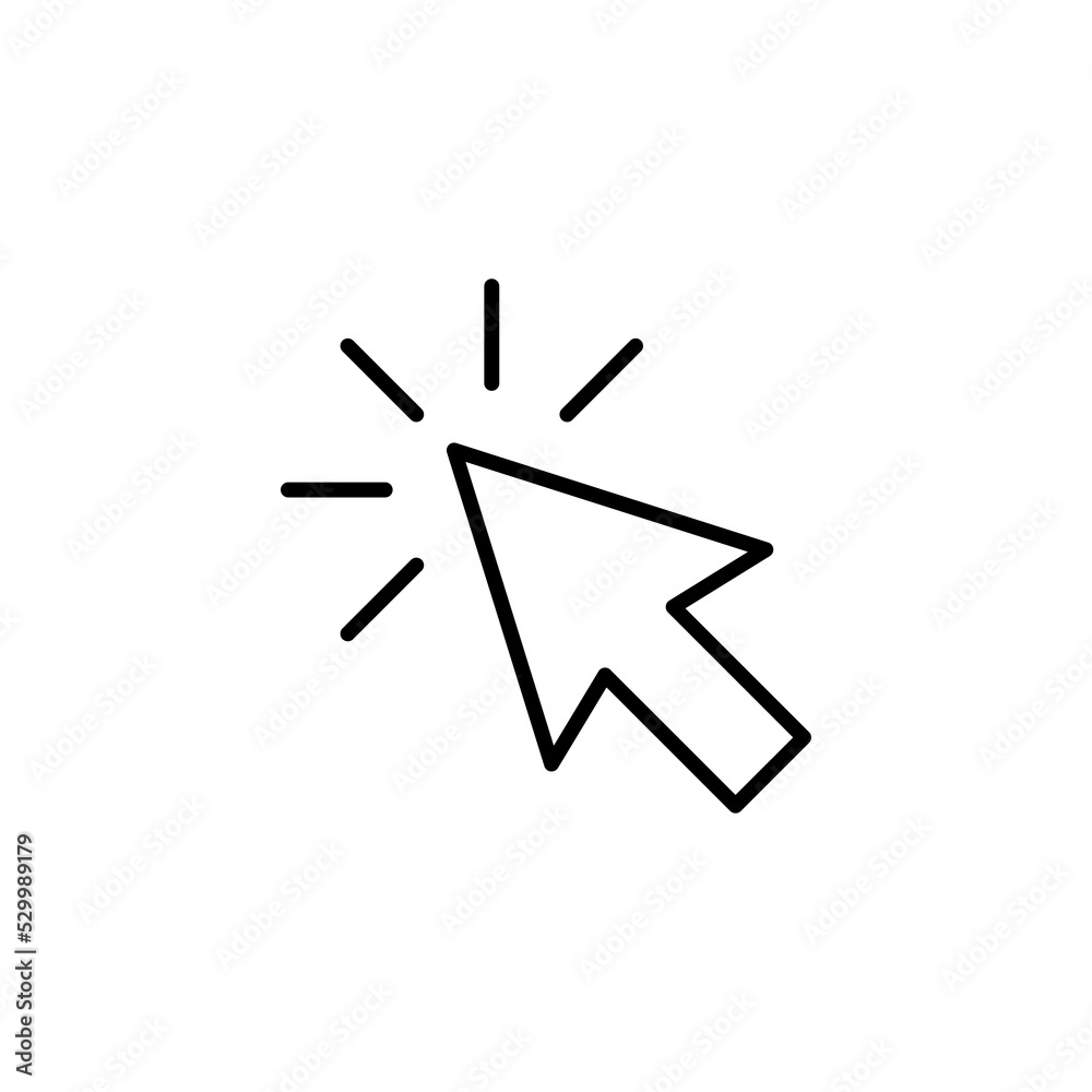 Click icon vector for web and mobile app. pointer arrow sign and symbol ...