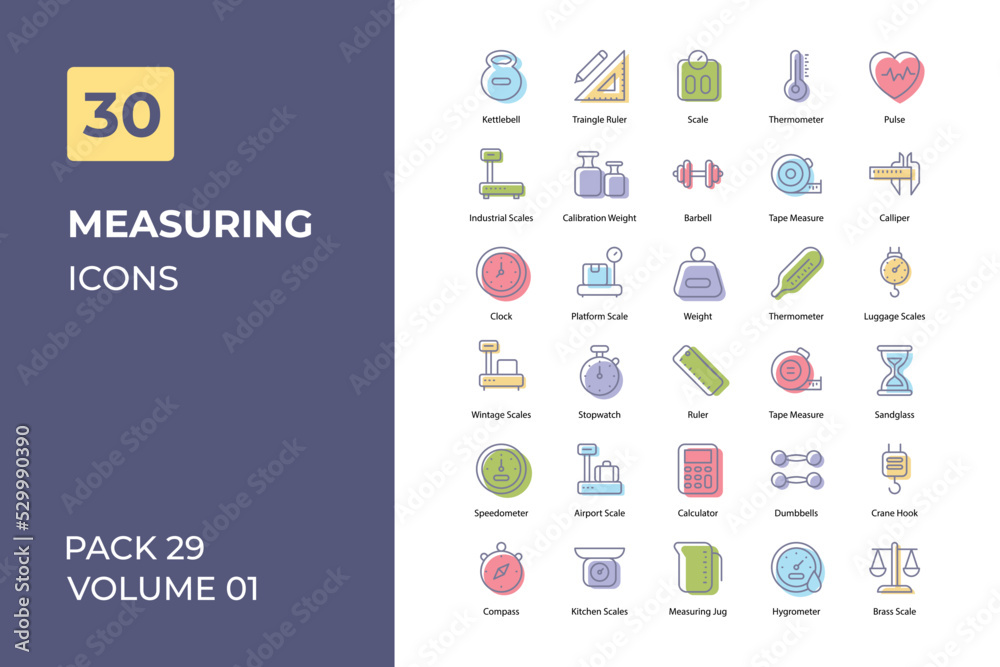 Measuring icons collection. Set contains such Icons as app, barbell ...