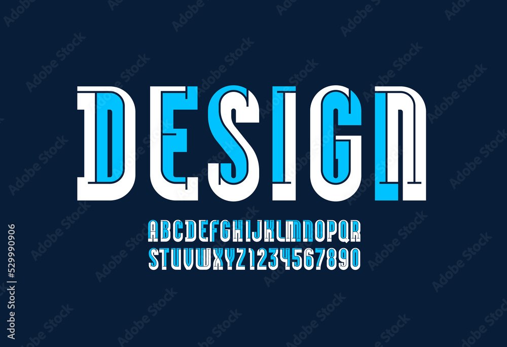 Design multi color font, modern alphabet, trendy letters and numbers ...