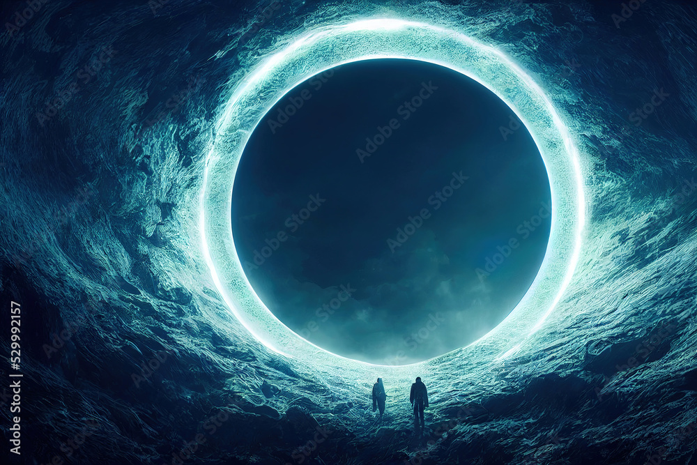 beautiful mystical portal to another world, colorful fantasy ...