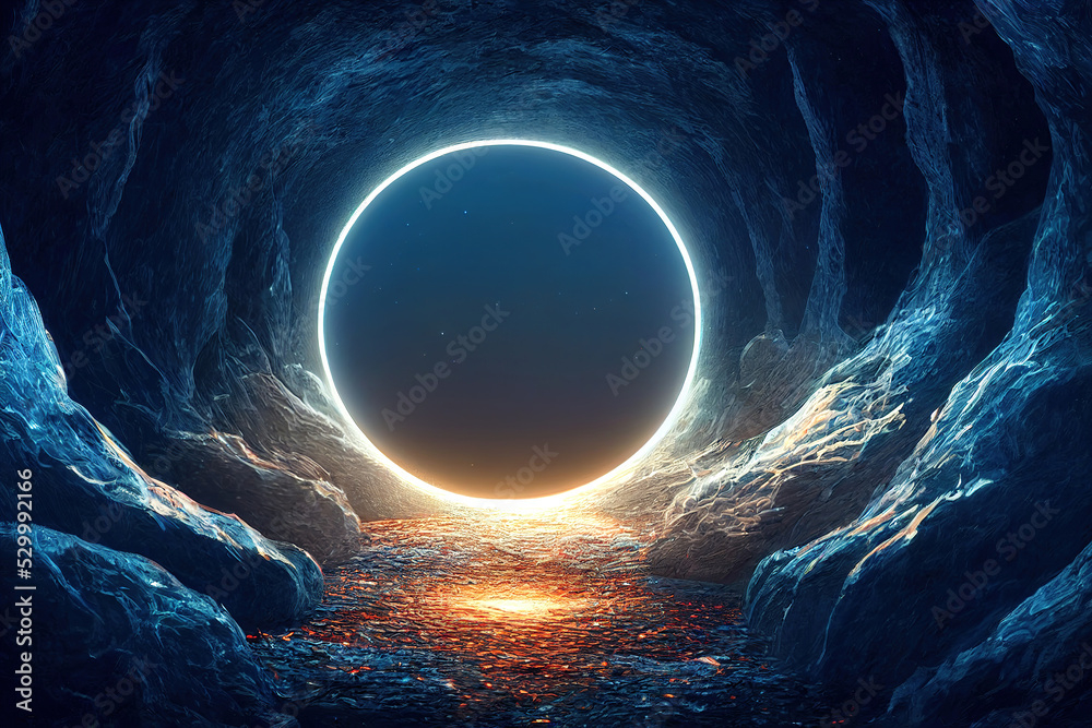 beautiful mystical portal to another world, colorful fantasy ...