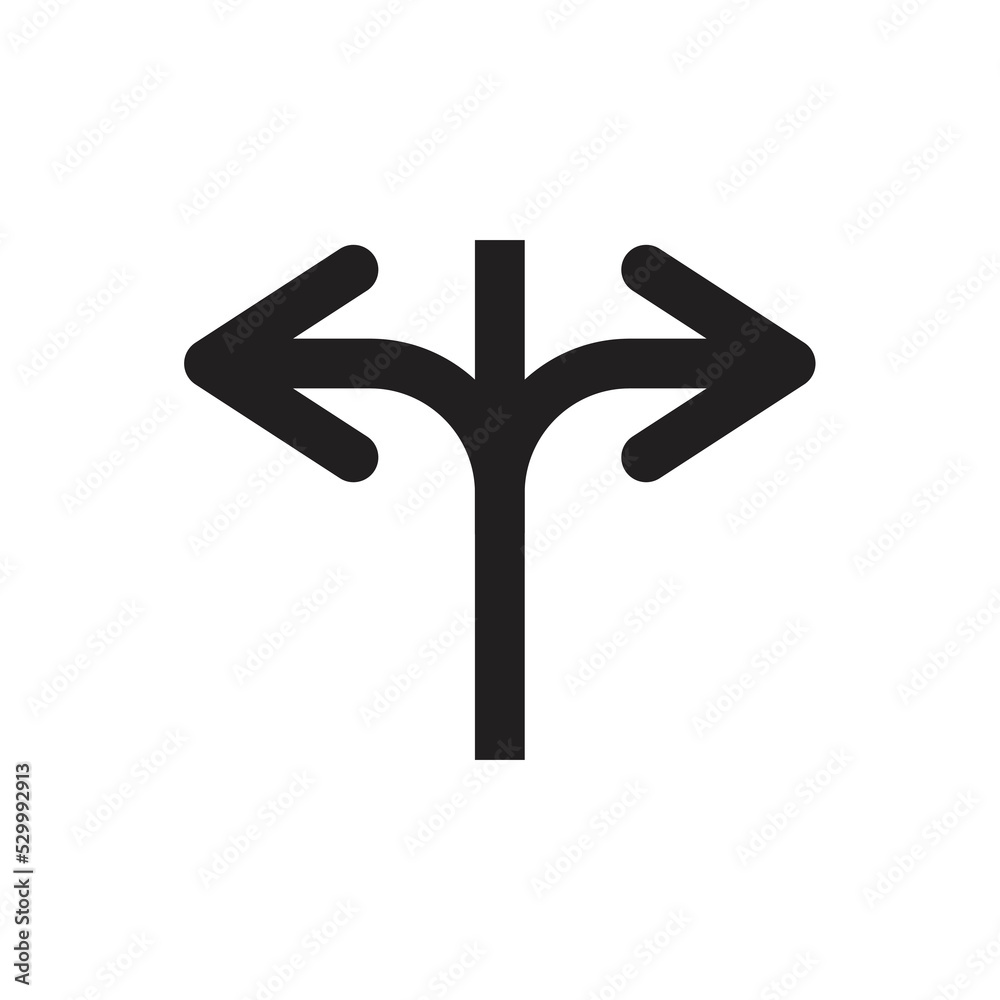 Left and right arrow icon. Two Side symbol. isolated on white ...