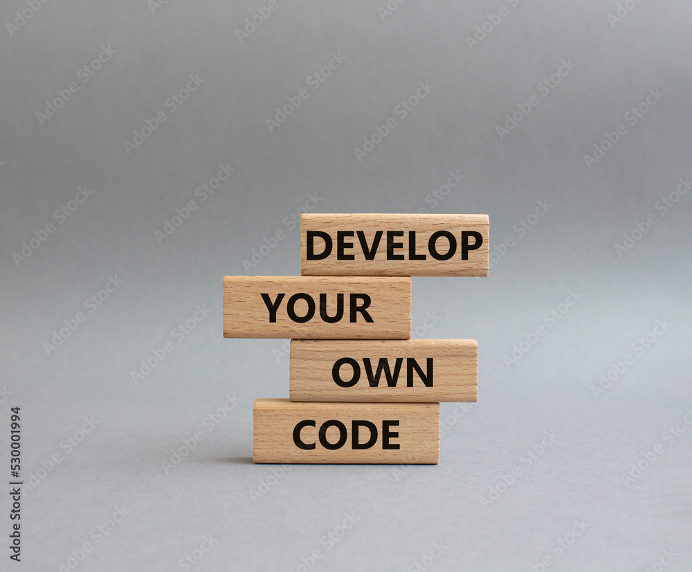 Develop your own code symbol. Concept words Develop your own code on ... Develop your own code symbol. Concept words Develop your own code on ...