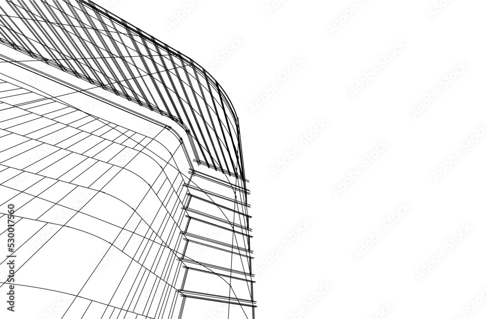 Modern architecture building vector illustration Stock Vector | Adobe Stock